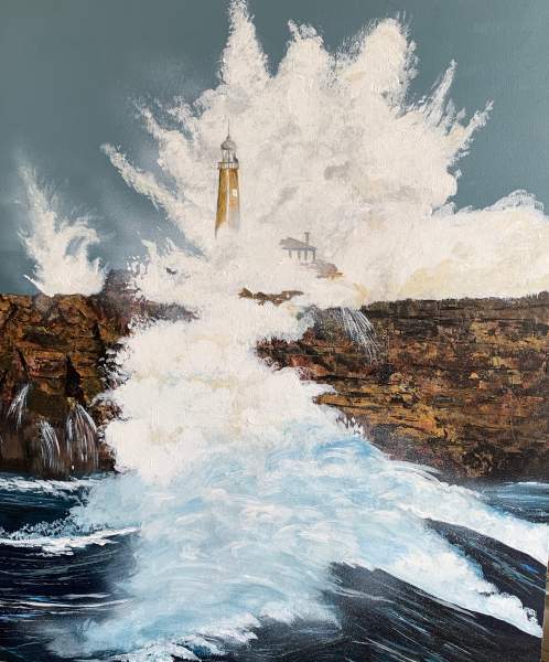 Online Art Contest - Lighthouse with Rough Seas | Pixels